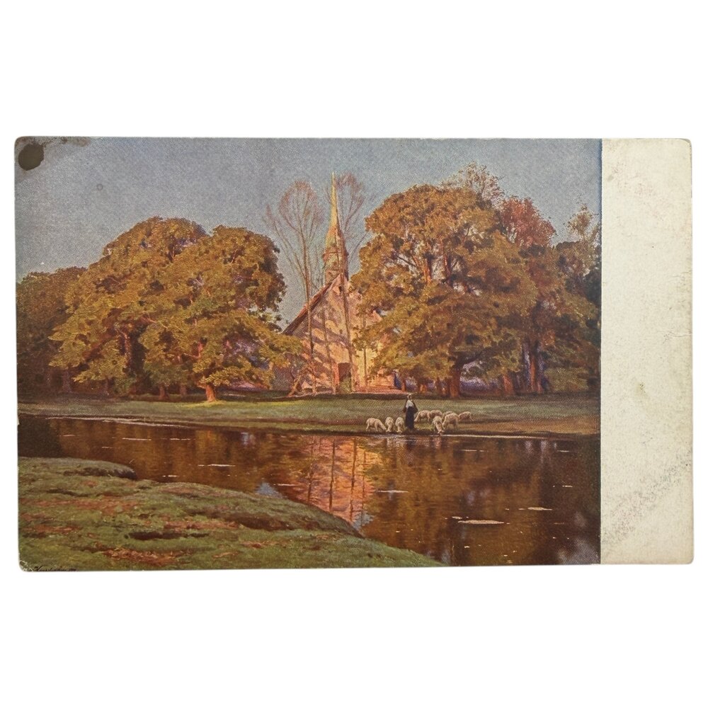 Почтовая открытка "Крачковский - Вечер гаснет" 1900-1914 гг. Ришар, Российская Империя
