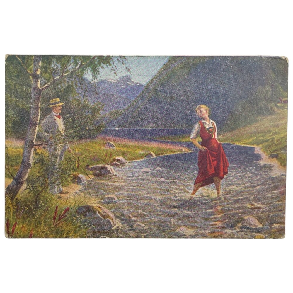 Почтовая открытка "Даль - Горе кавалера" 1914-1916 гг. Палитра, Российская Империя