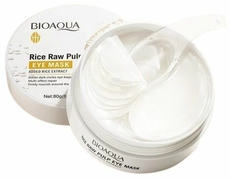 Патчи Bioaqua гидрогелевые Rice Raw Pulp от темных кругов 60 шт