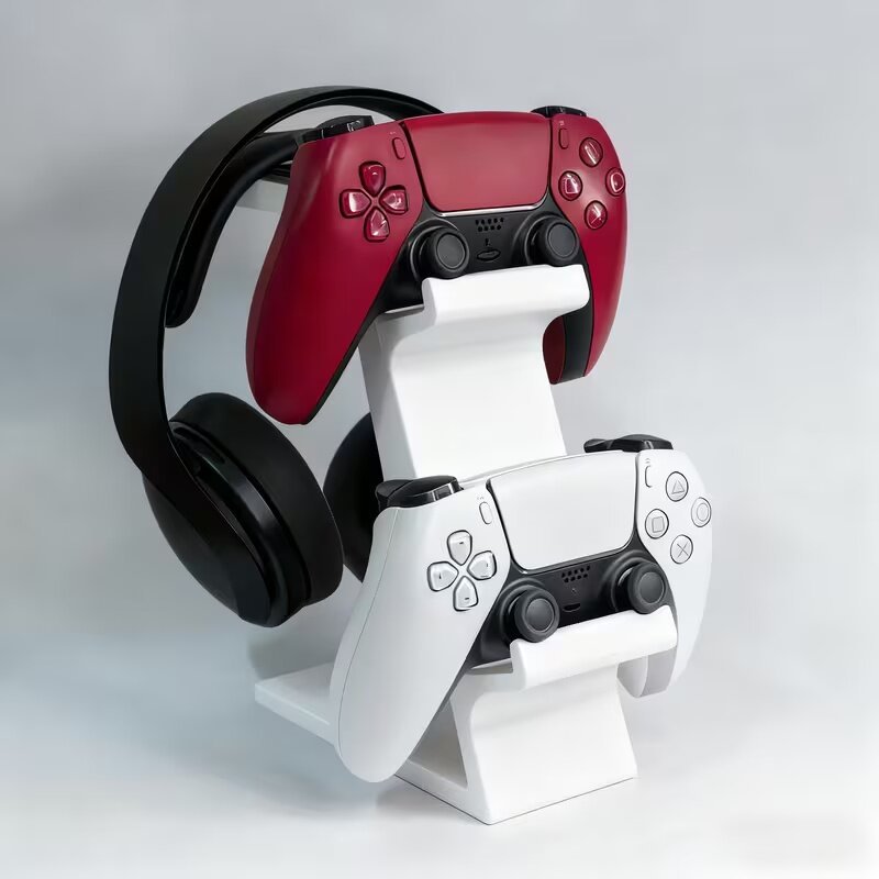 Подставка для игровых контроллеров и наушников из прочного пластика, белая, для геймеров и киберспортсменов
