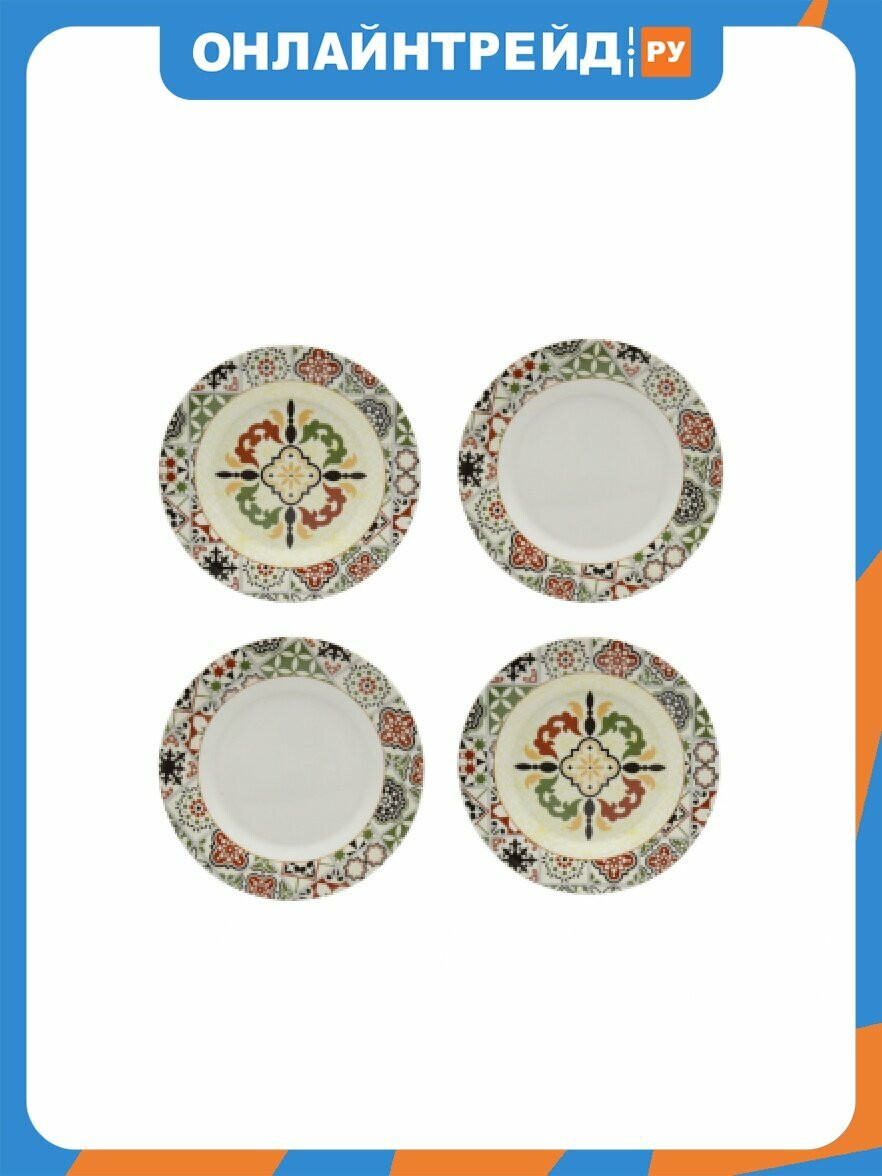 Набор тарелок закусочных Prima Collection Касабланка 4 шт, 19 см, фарфор (PC715С194)