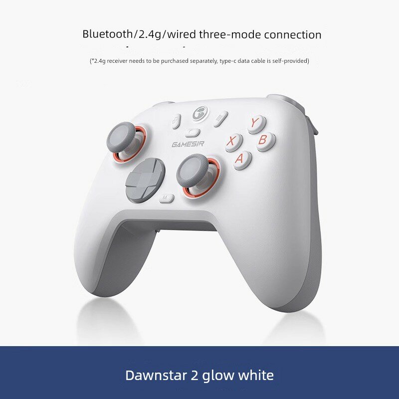 Универсальный беспроводной игровой контроллер для ПК, Steam, Switch и Android - сияющий белый