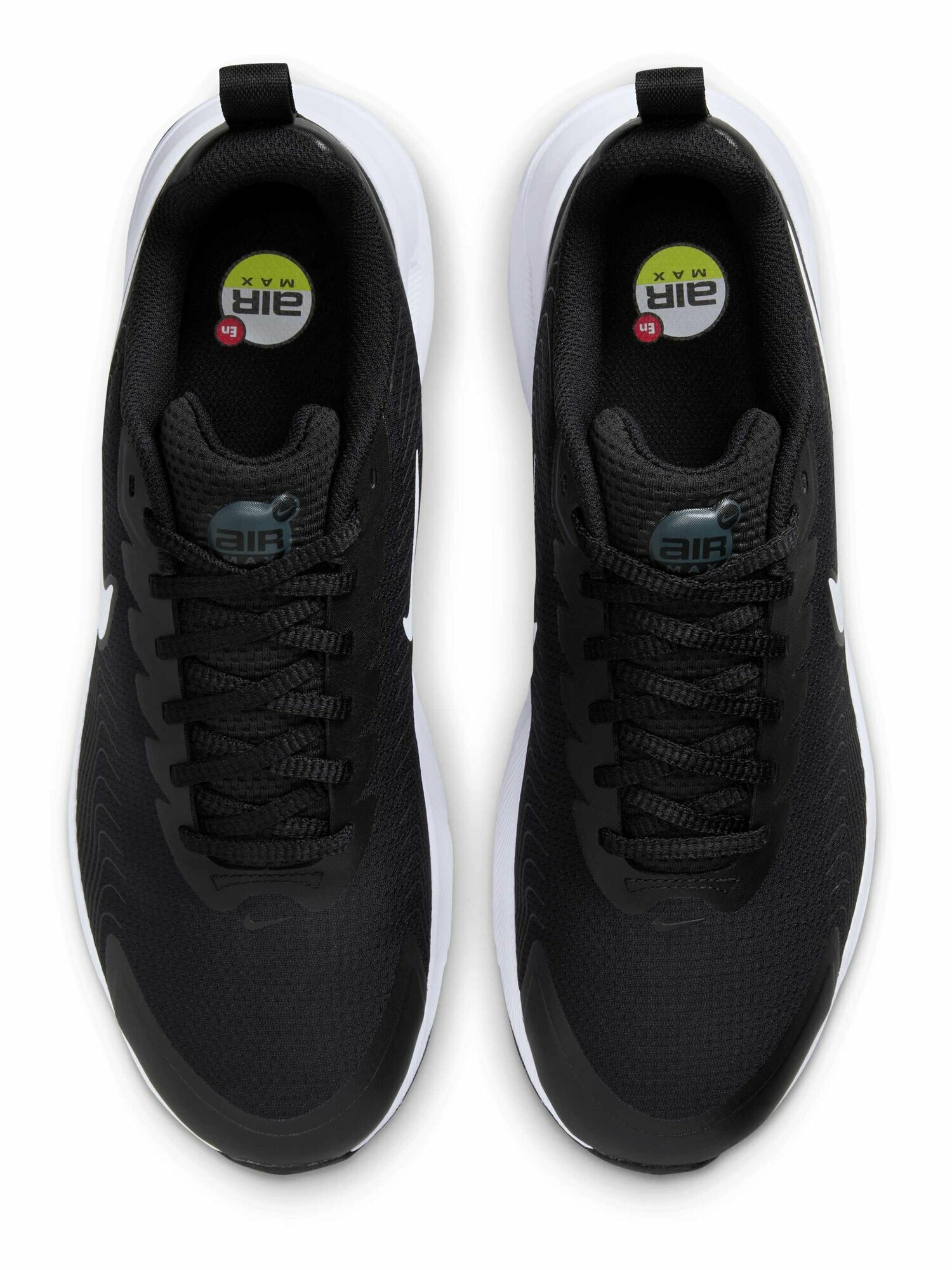 Кроссовки NIKE Air Max Nuaxis, размер 11 US, черный/белый — фото 1