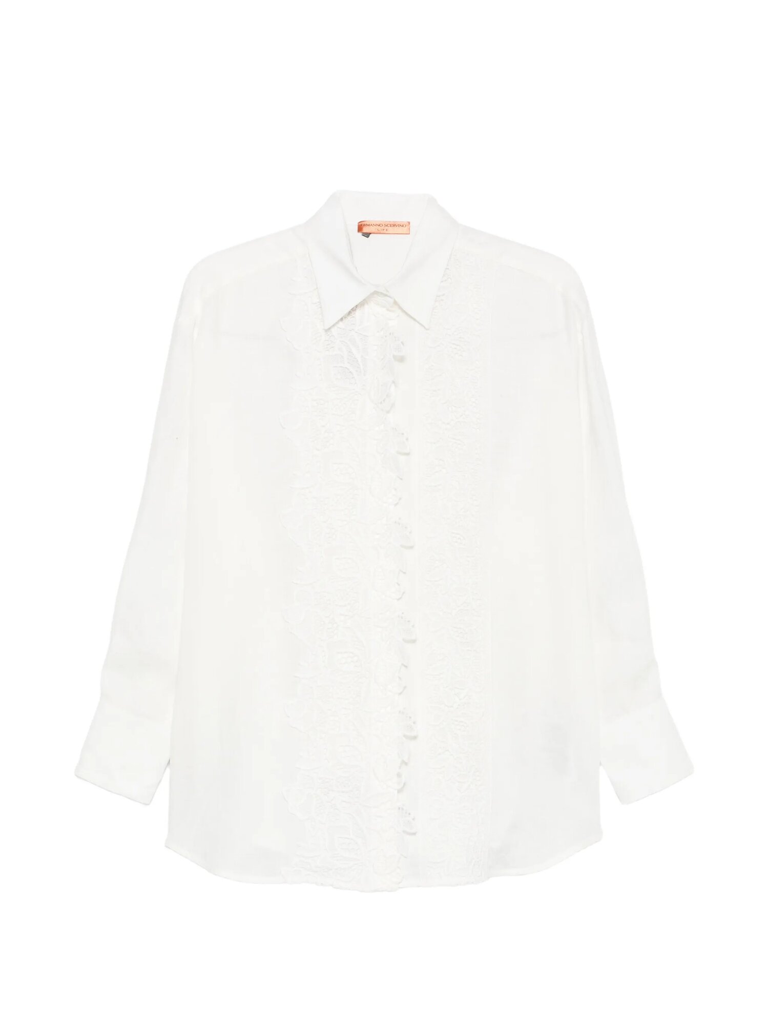 Рубашка Lace-embroidered linen shirt