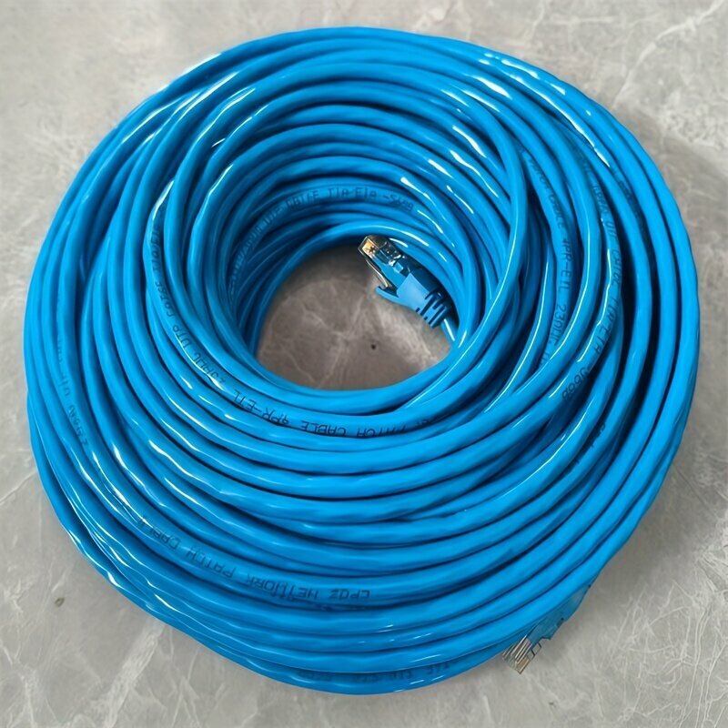 Сетевой кабель Cat6, 1 Гбит/с, позолоченные разъемы, для помещений и улицы, для ПК, телевизоров, роутеров и серверов, синий, 582,68 дюйма