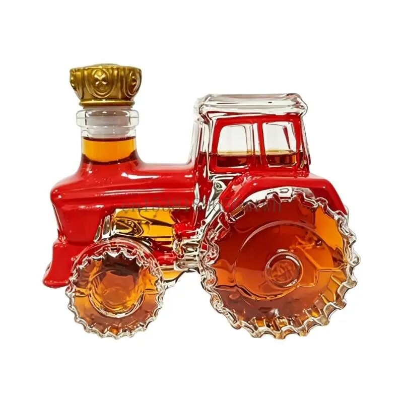 Бутылка для алкоголя "Стиль" трактор Красный, Red