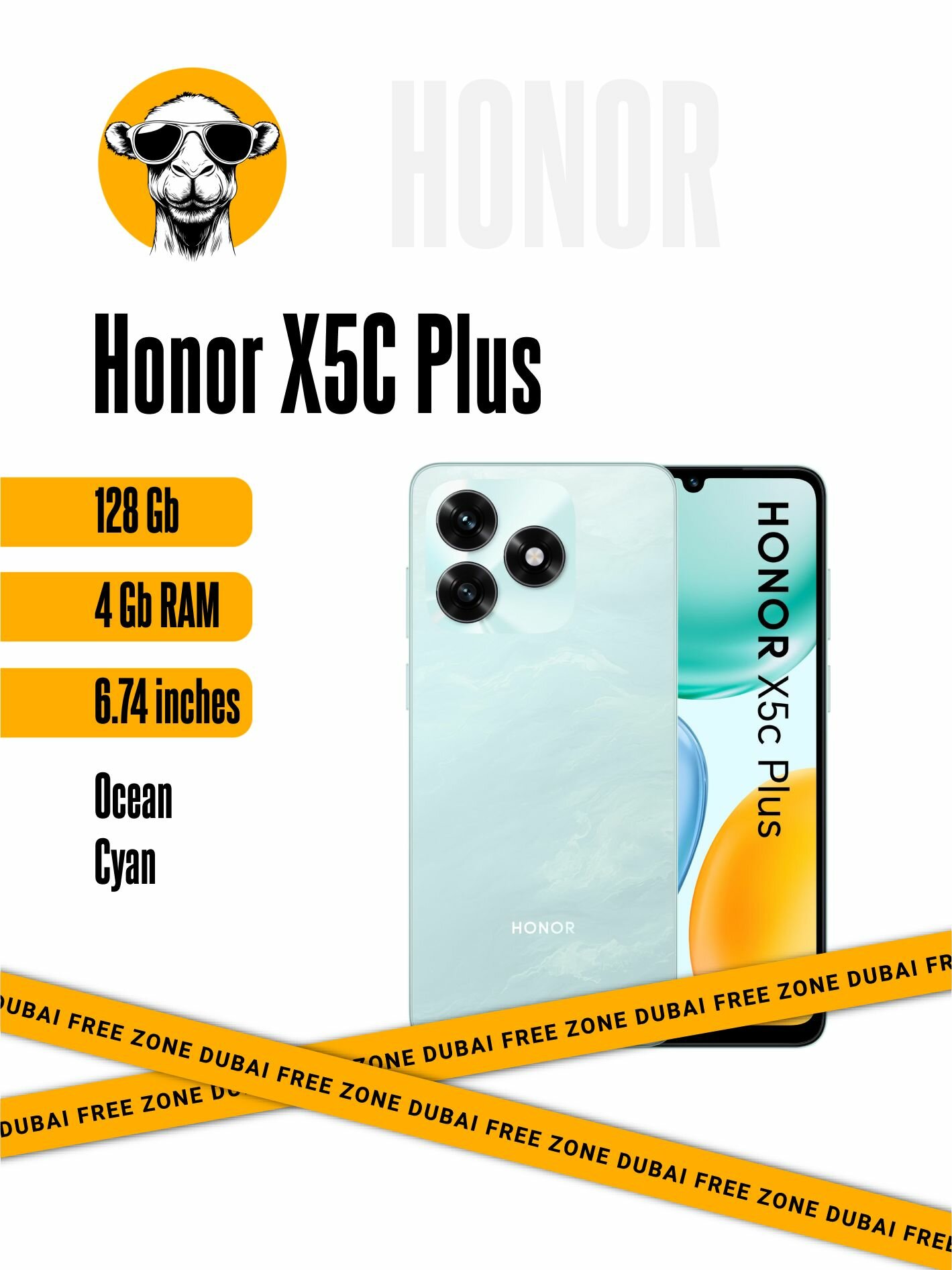 Смартфон Honor X5c Plus 4/128Gb Ocean Cyan