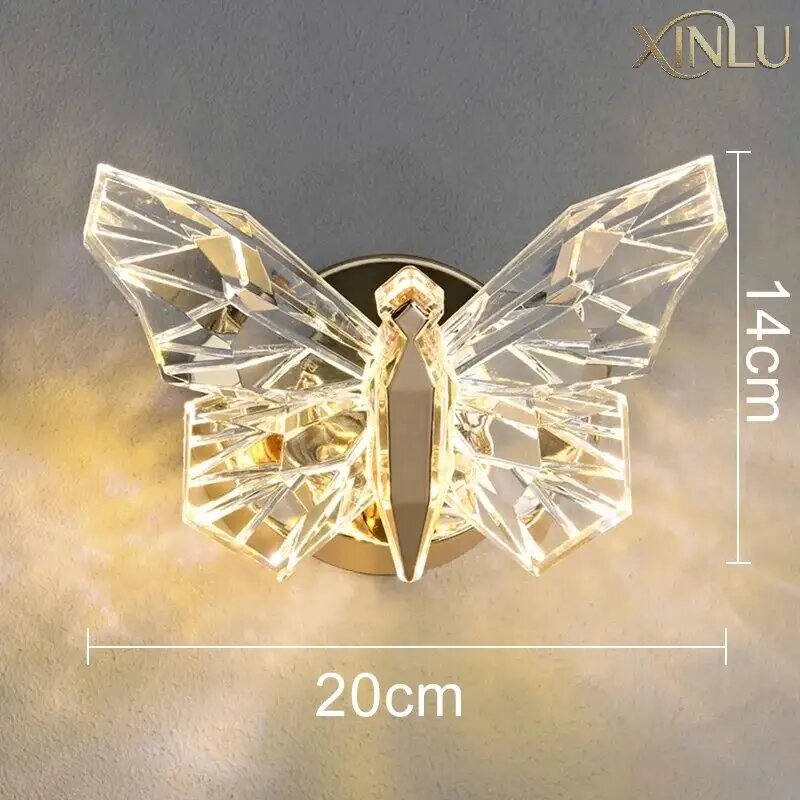 Настенная светодиодная лампа YUGUUK бабочка теплый свет, Warm light, wall lamp