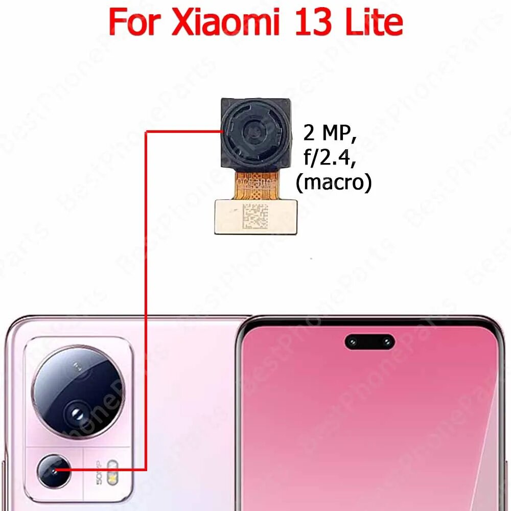 Задняя передняя камера для Xiaomi Mi 13 Lite Xiaomi 13 13Lite, модуль камеры для селфи, гибкий кабель, детали мобильного телефона