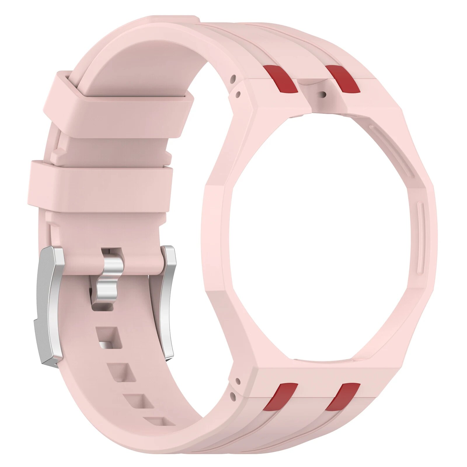 Ремешок для Swatch AP Royal Pop силиконовый APWIKOGER Розовый, Light Pink