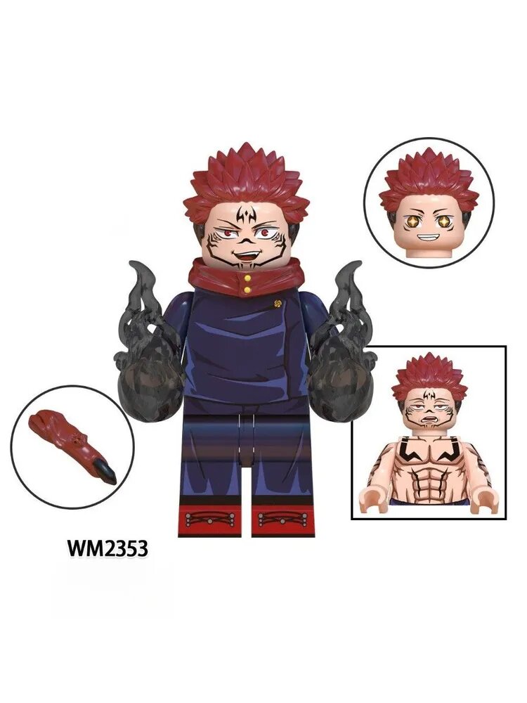 Игрушечные Кубики Для Сборки "Jujutsu Kaisen": Юруэ Удзима, Сатору Митога, Реалистичный Дизайн