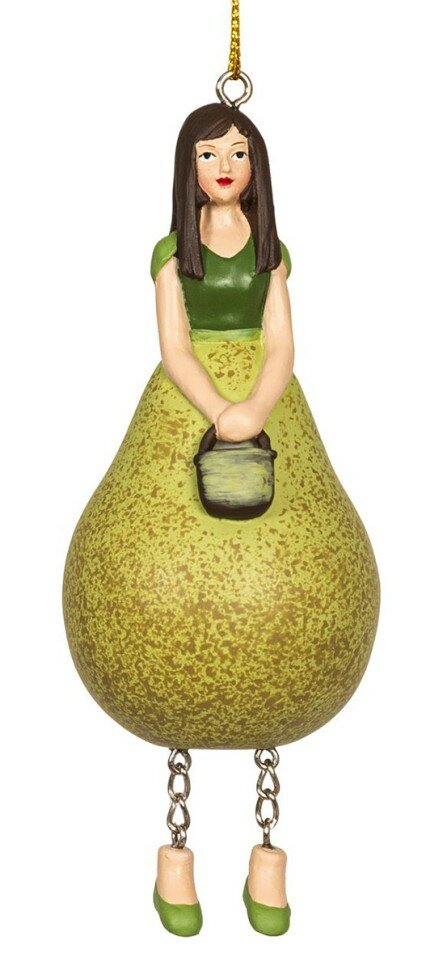 Fiebiger Floristik 850063-800 Фигурка декоративная, цветочная фея "Груша", 12 см