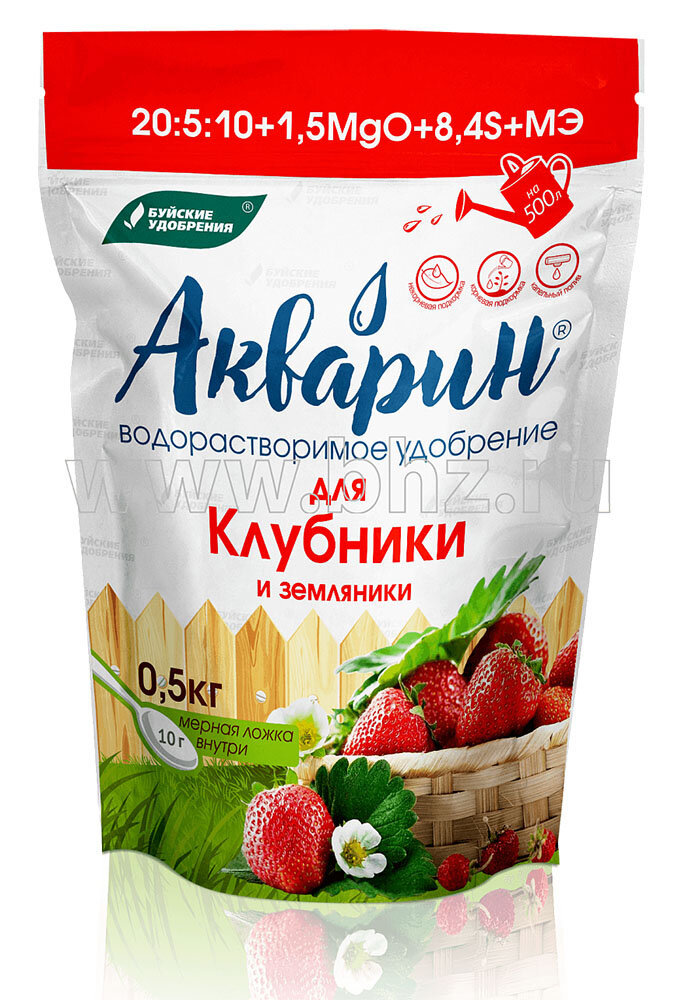 Акварин Клубника и Земляника (дой-пак 0,5кг.)