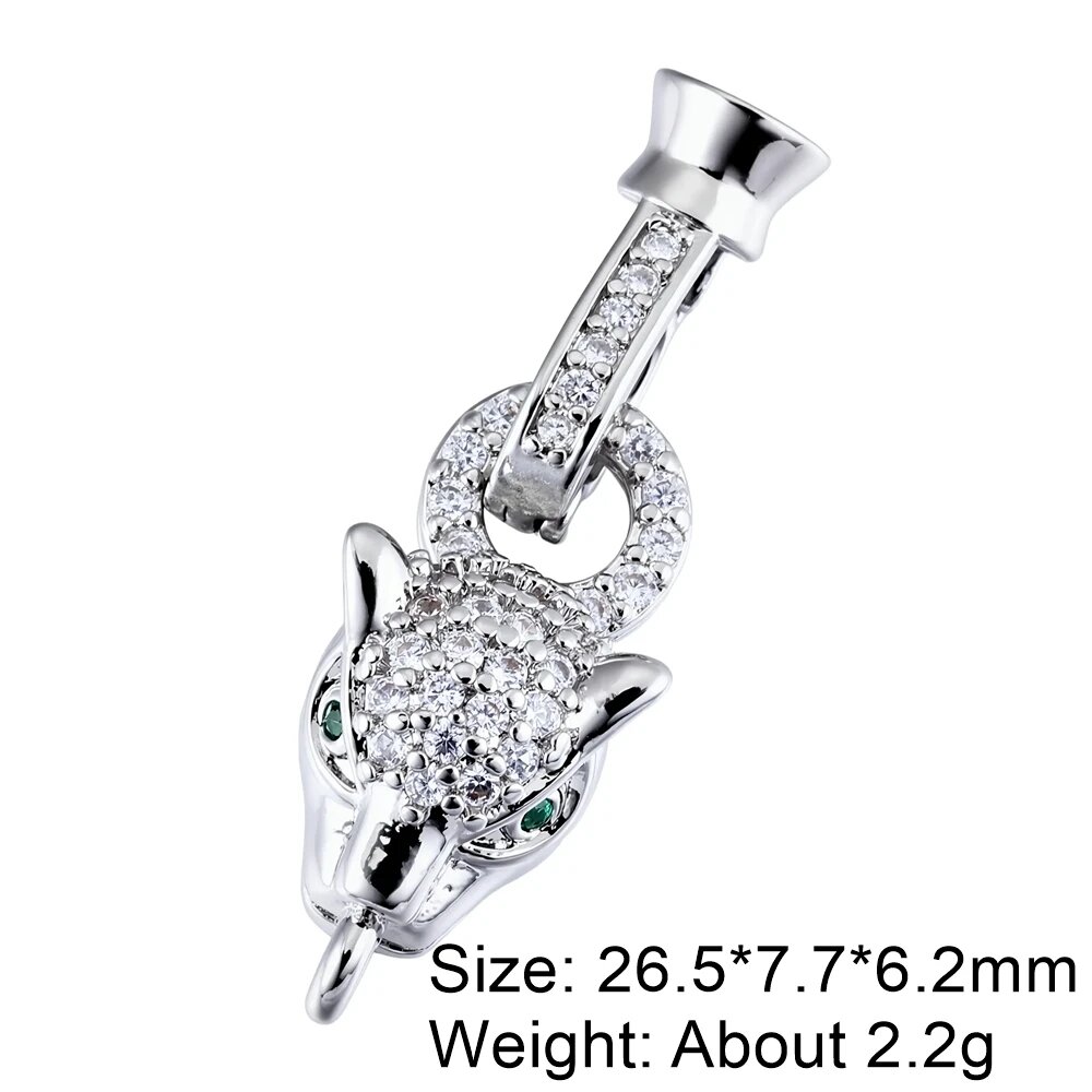 Застежка для бижутерии Juya, серебряная, White Gold