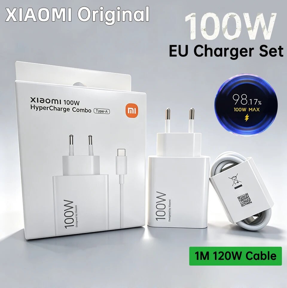Оригинальное зарядное устройство Xiaomi 17 Pro Max Ultra Fast Charger Белый, EU with 1m 6A cable