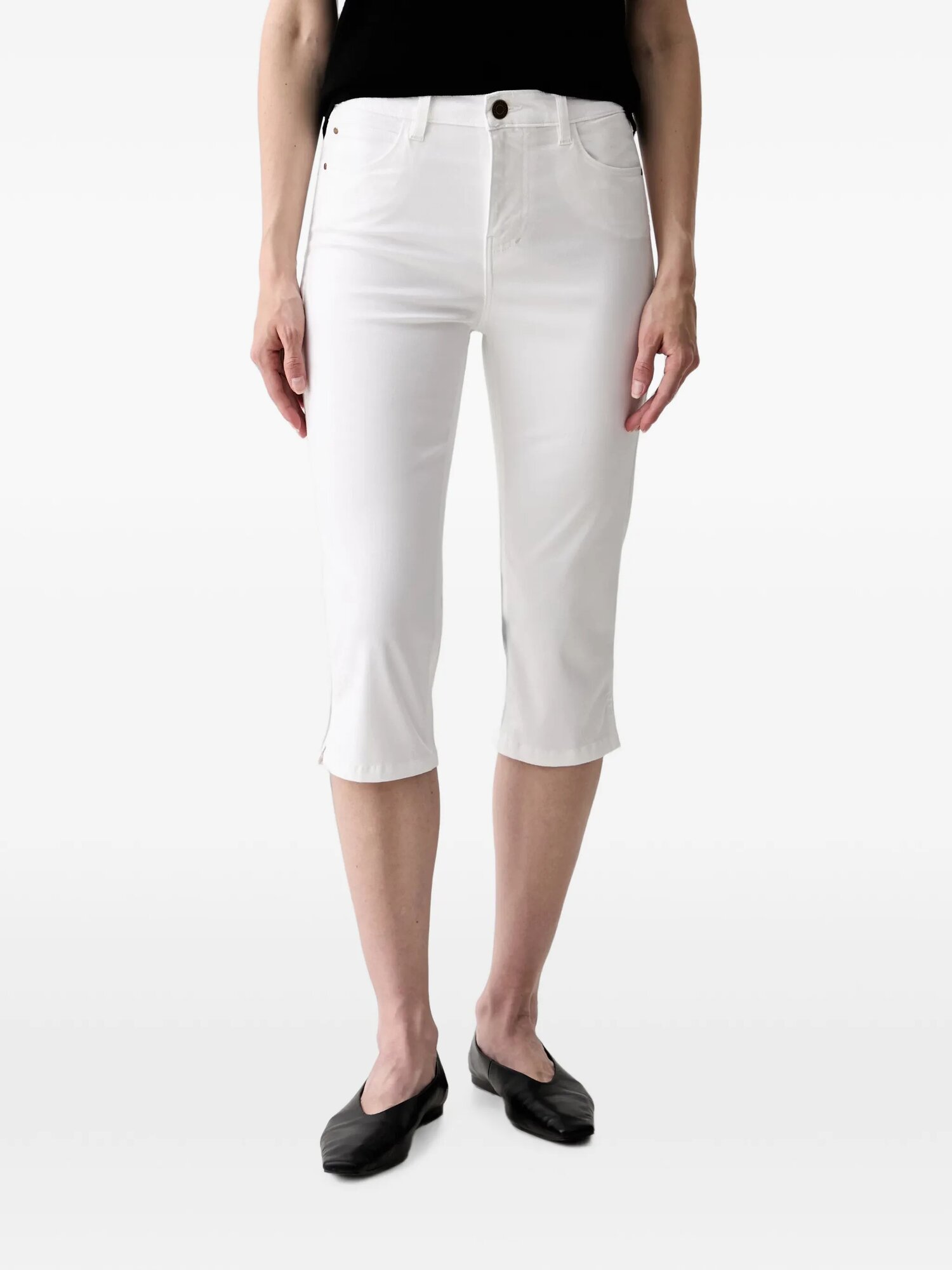 Джинсы Logo-patch cropped jeans 