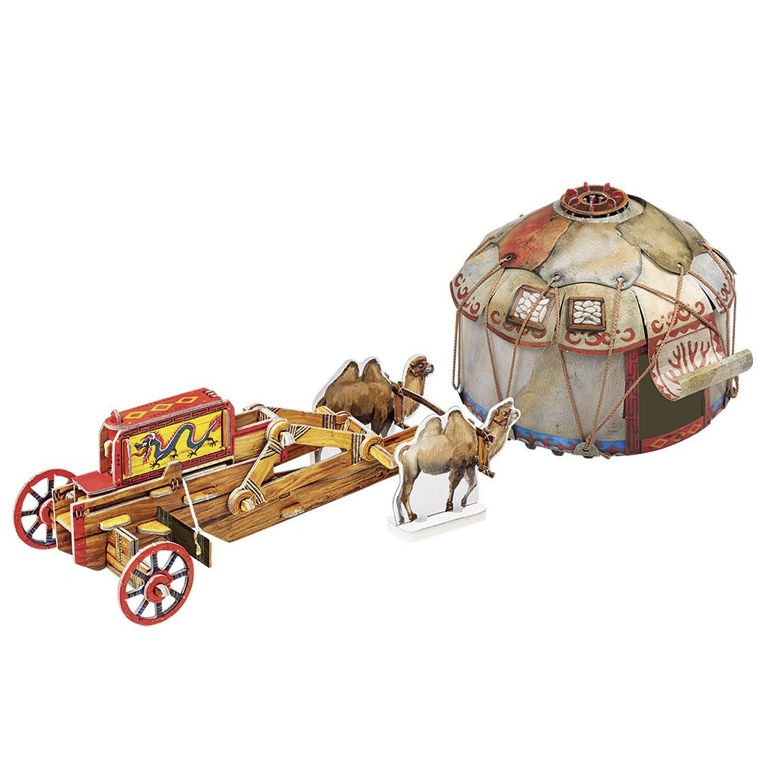 Сборная игрушка Умная Бумага "Осадный лагерь кочевников", картон
