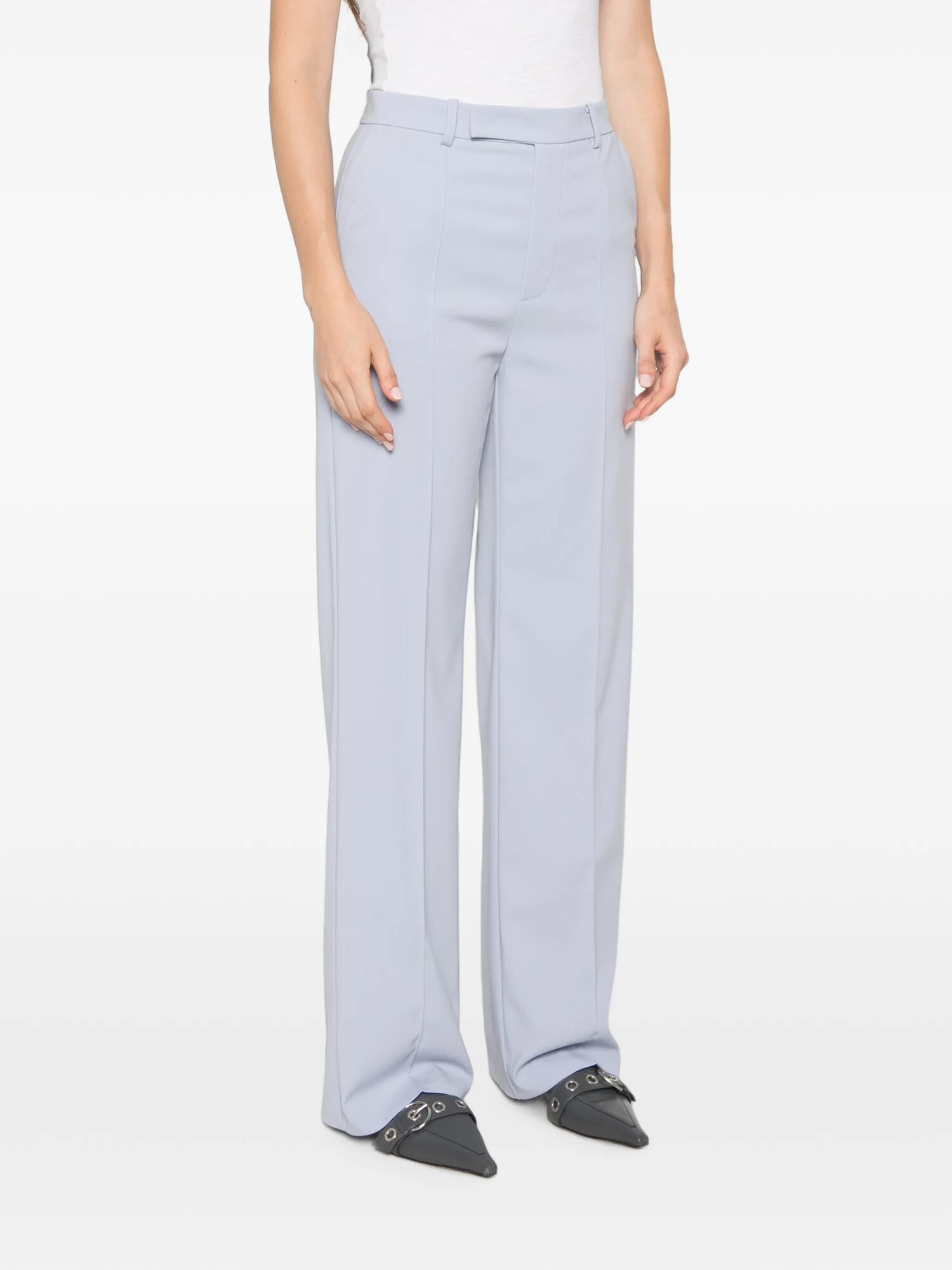 Брюки PATRIZIA PEPE Pressed-crease palazzo pants, размер 40 — фото 1