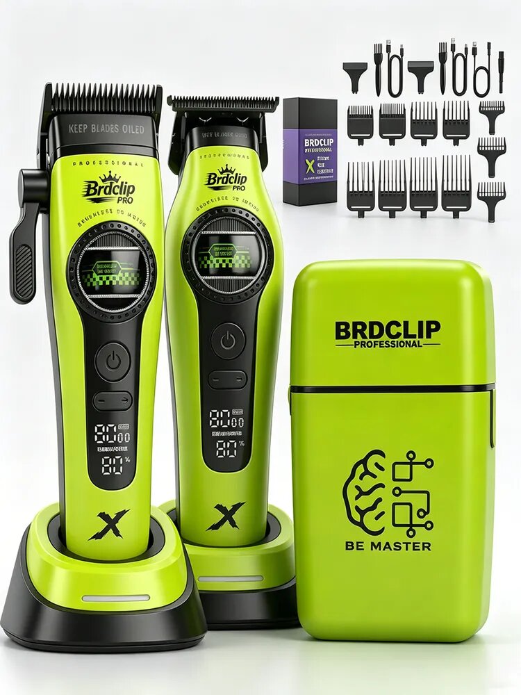 BRDCLIP Машинка для стрижки 898C-898T-609, желтый