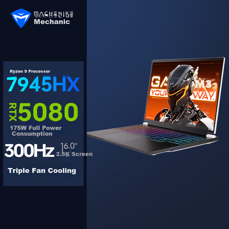 Игровой ноутбук Shuguang 16Pro с RTX 5080, 32 ГБ ОЗУ, 1 ТБ SSD, 16-дюймовым экраном с высокой яркостью Процессор или