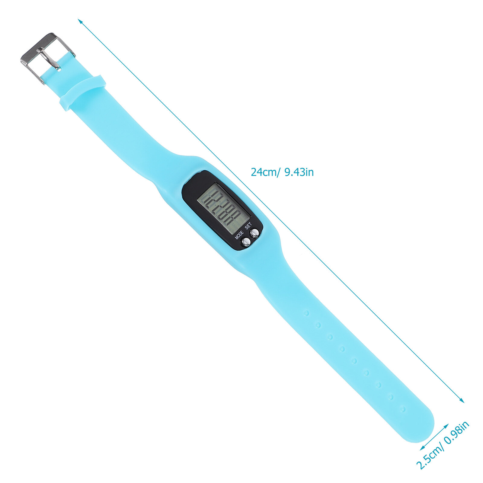 Счетчик Шагов Умные Часы Пedometer Для Ходьбы Цифровые Часы Синий 24 00X2 50X1 00Cm
