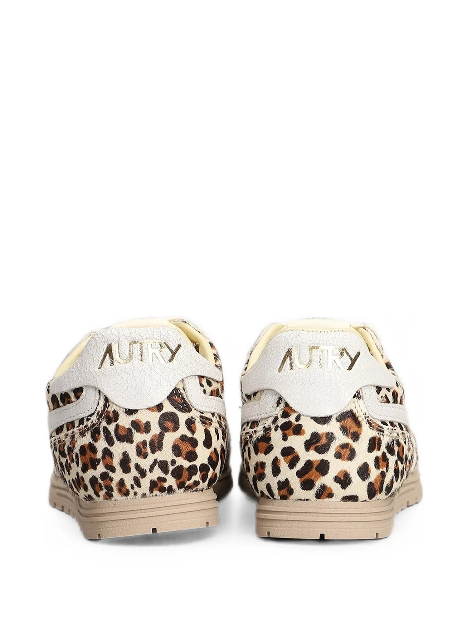 Кроссовки AUTRY Windspin Low leopard-print leather sneakers, размер 39 — фото 1