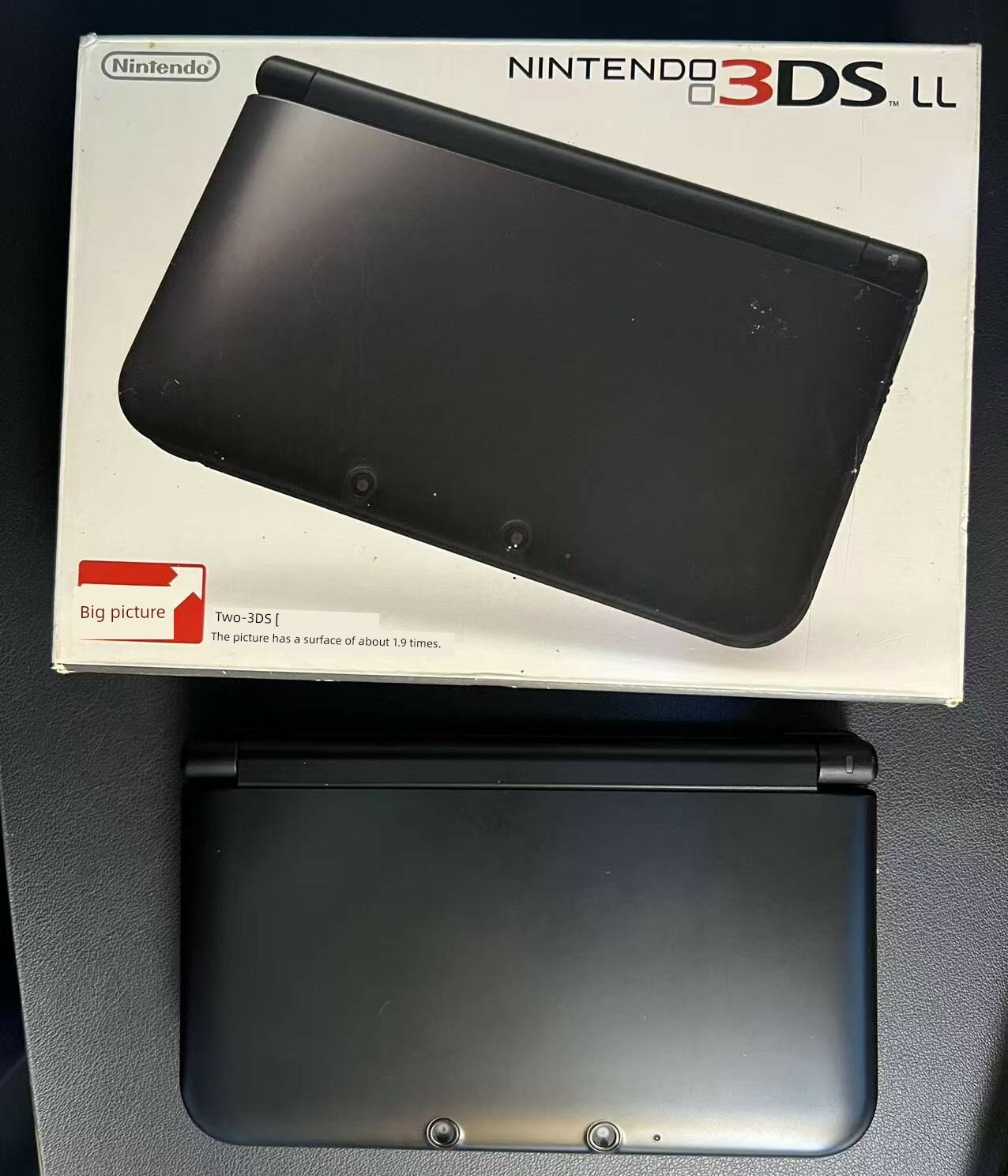 Nintendo 3DS LL Черный Портативная Консоль с Полным Комплектом Японская Версия