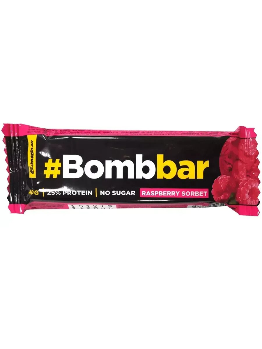 BombBar Батончик Малиновый сорбет 40 гр.