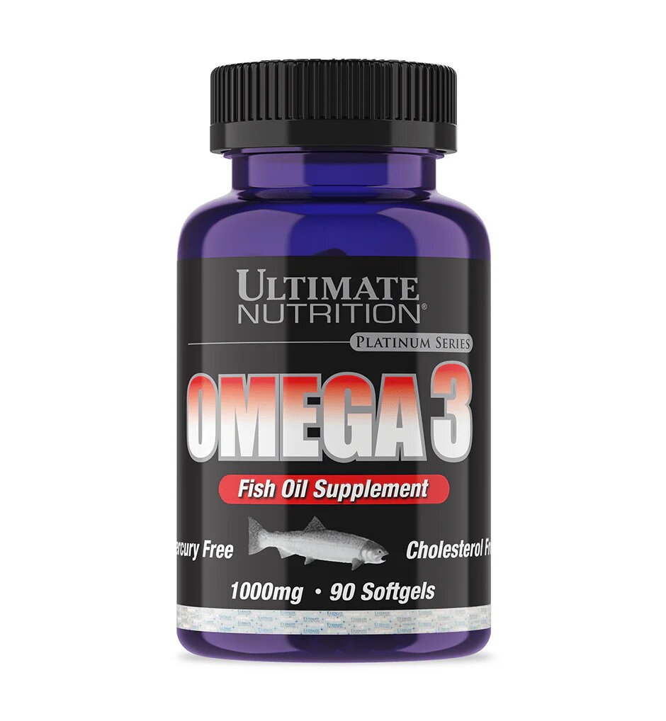 Ultimate Nutrition Omega 3, Рыбий жир, Омега 3 для иммунитета, сердца и сосудов, 90 капсул