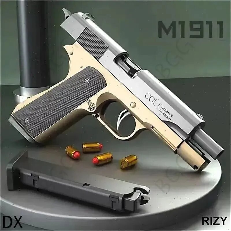 Автоматический страйкбольный пистолет 1911 Desert Eagle: с автовыбросом гильз и затворной задержкой, подарок для ма
