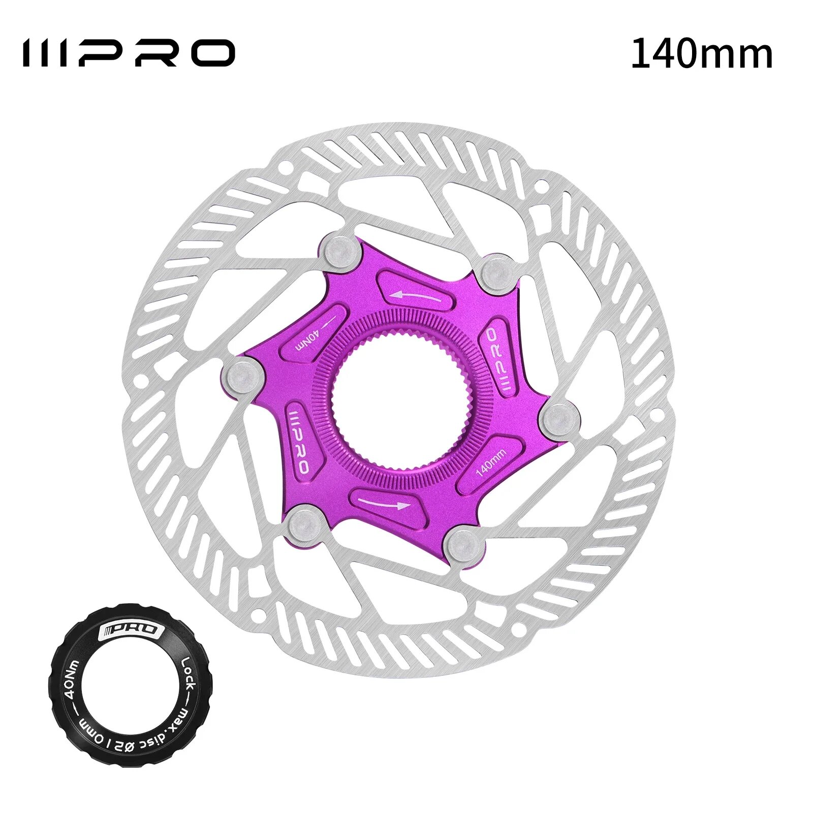 GOLDIX IIIPRO Ультралегкий Тормозной Ротор 140/160 мм Purple 140mm