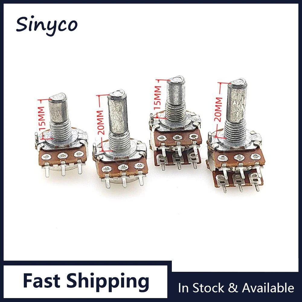 Потенциометр громкости 3Pin 15mm B50K 3шт.