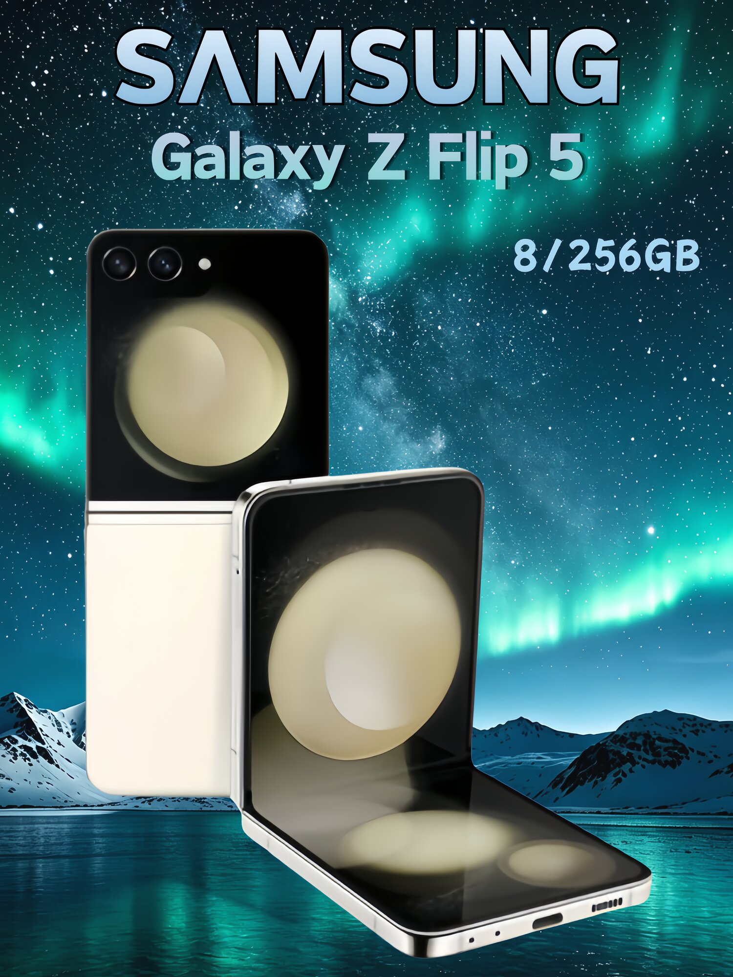 Смартфон Samsung Galaxy Z Flip 5, Высокая производительность,8/256ГБ, поддерживает русский язык, Жёлтый цвет