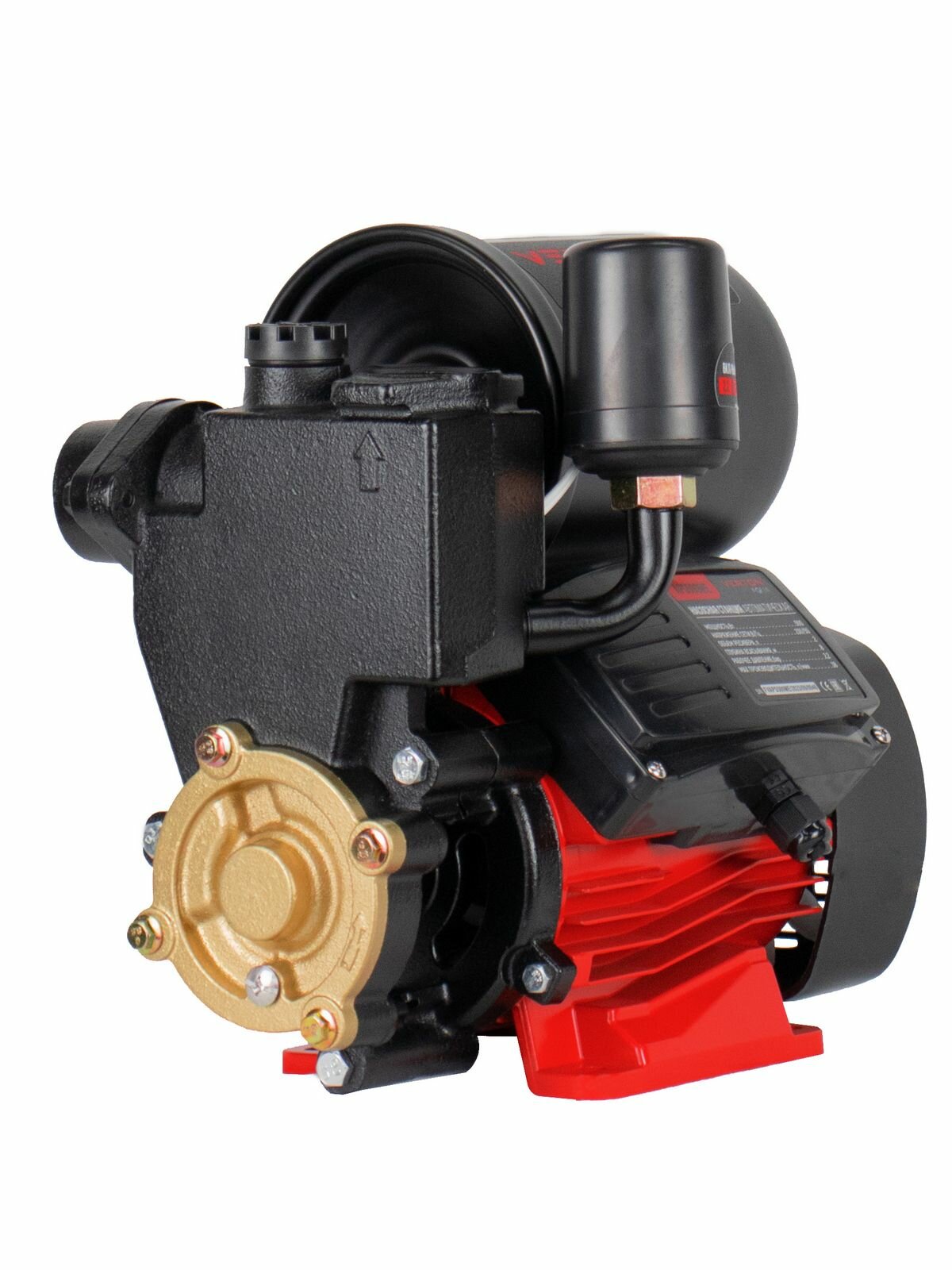 Насосная станция Verton AQUA APS500ME(500Вт,230В/50Гц, Q max 38л/мин, V 2л, глуб.8м, Hmax36м, вх./вых.1", Рраб. 2,2 бар, Рmax 3,6 бар)