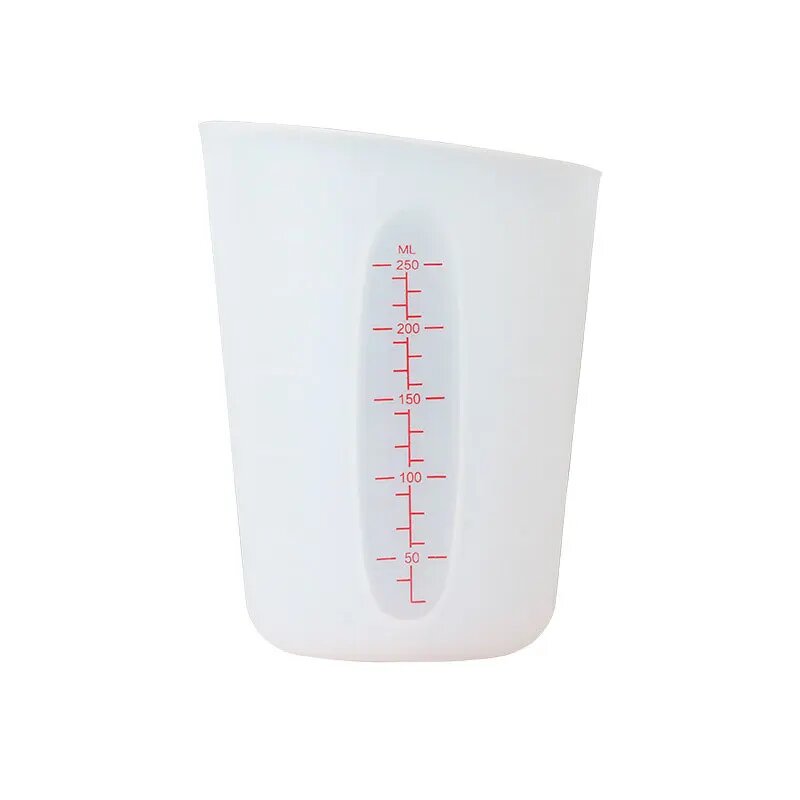 Силиконовый мерный стакан JCD с двойной шкалой Белый, White 250ml