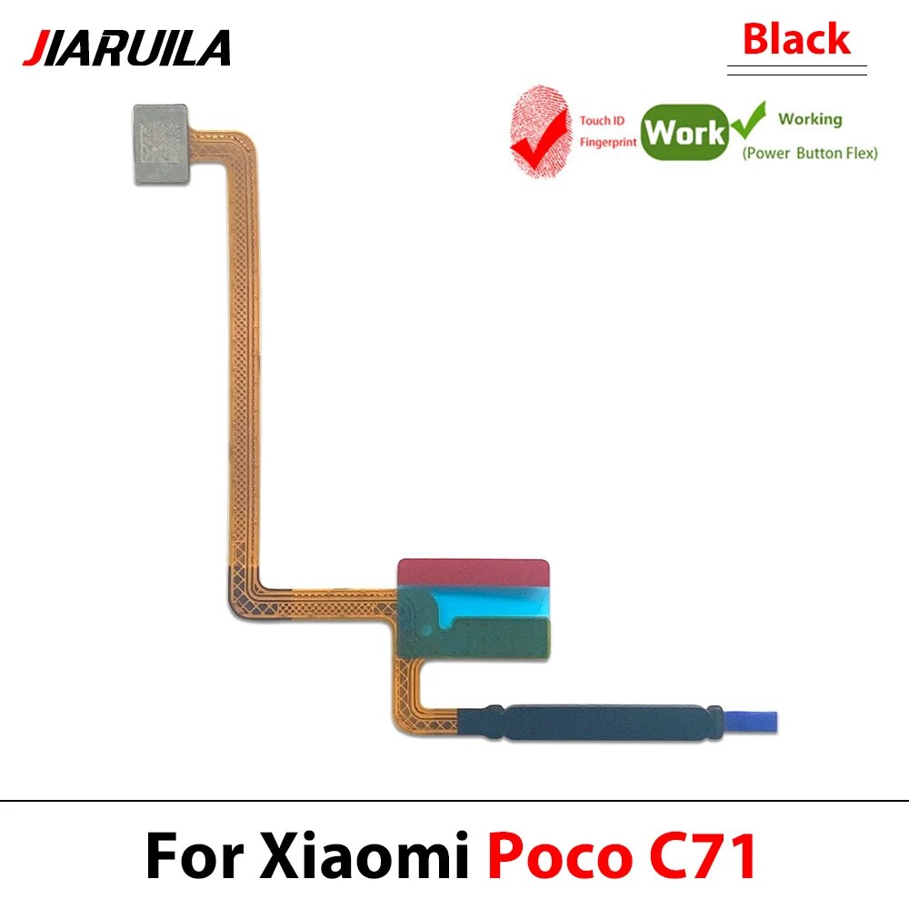 Кабель сканирования отпечатков пальцев для Xiaomi Poco C71 Black