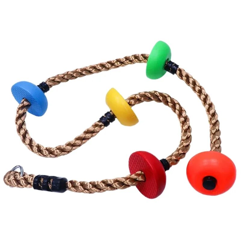 Детская альпинистская веревка с диском FY-10027 Colorful