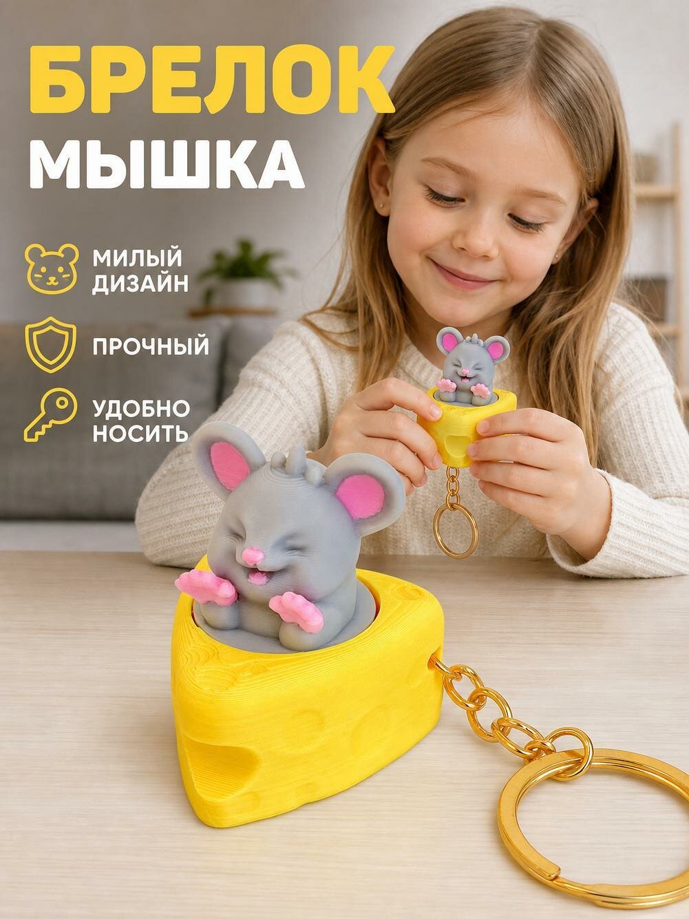 Сжимайте игрушки с медленным отскоком, брелок для ключей