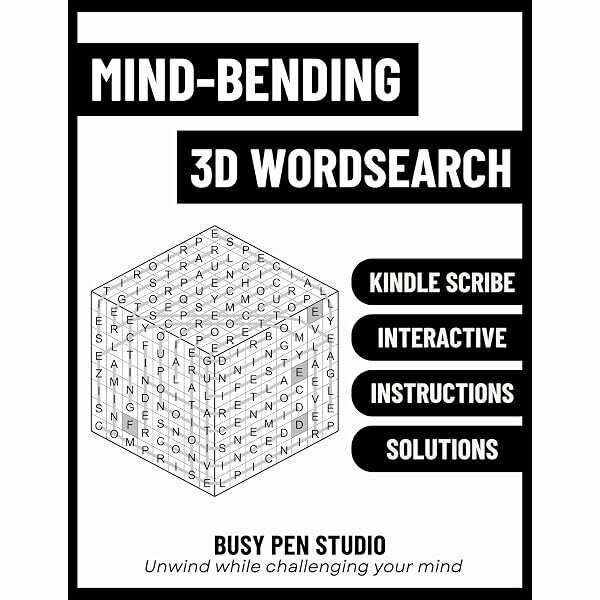 Mind-Bending 3D Word Search Activity Puzzle Book (Kindle Scribe Only) (Kindle Scribe Word Activity)，Reprinted paperback book