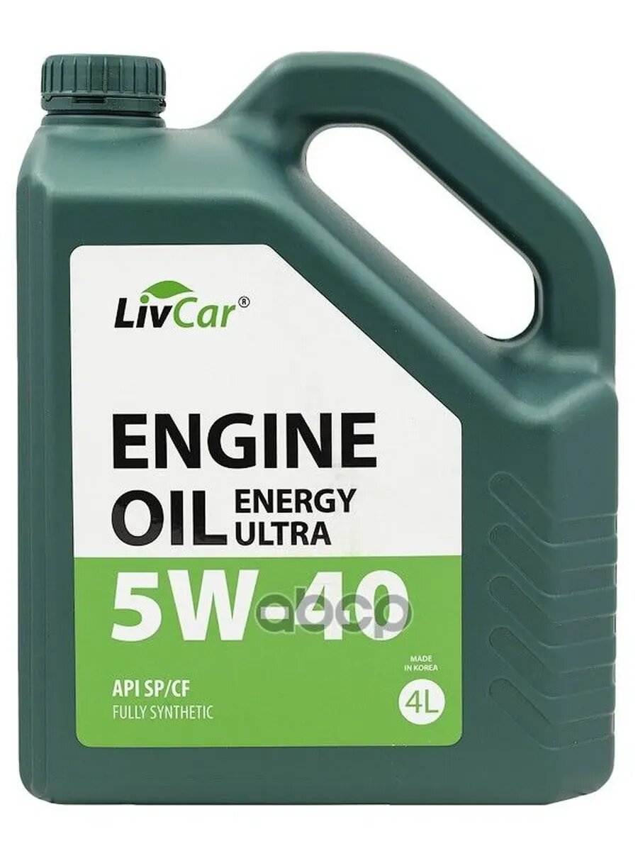 LivCar Livcar Engine Oil Energy Ultra 5W40 Api Sp/Cf Синте.