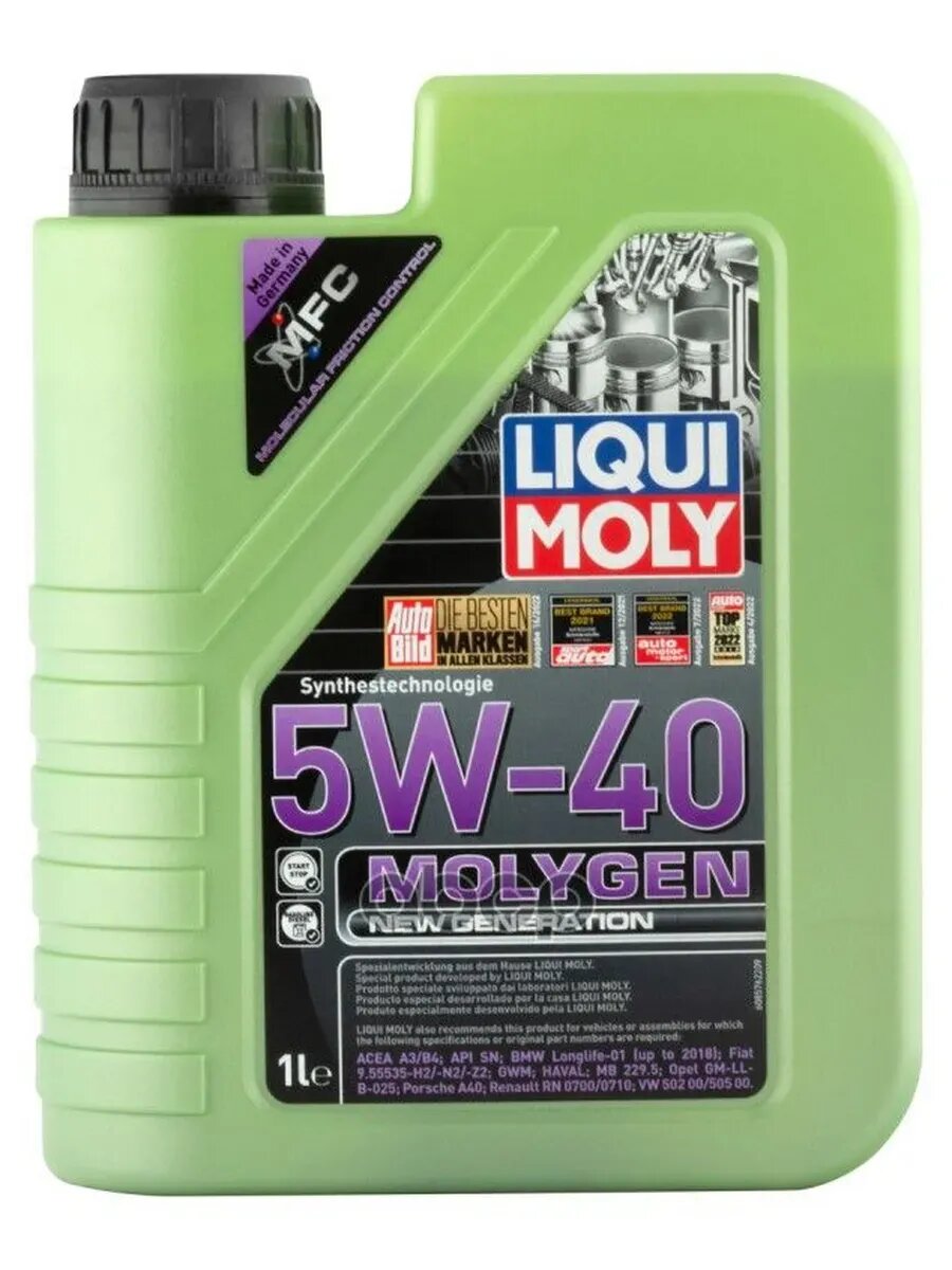LIQUI MOLY 5W-40 Sn/Сf Molygen New Generation 1Л (Нс-Синт. мо