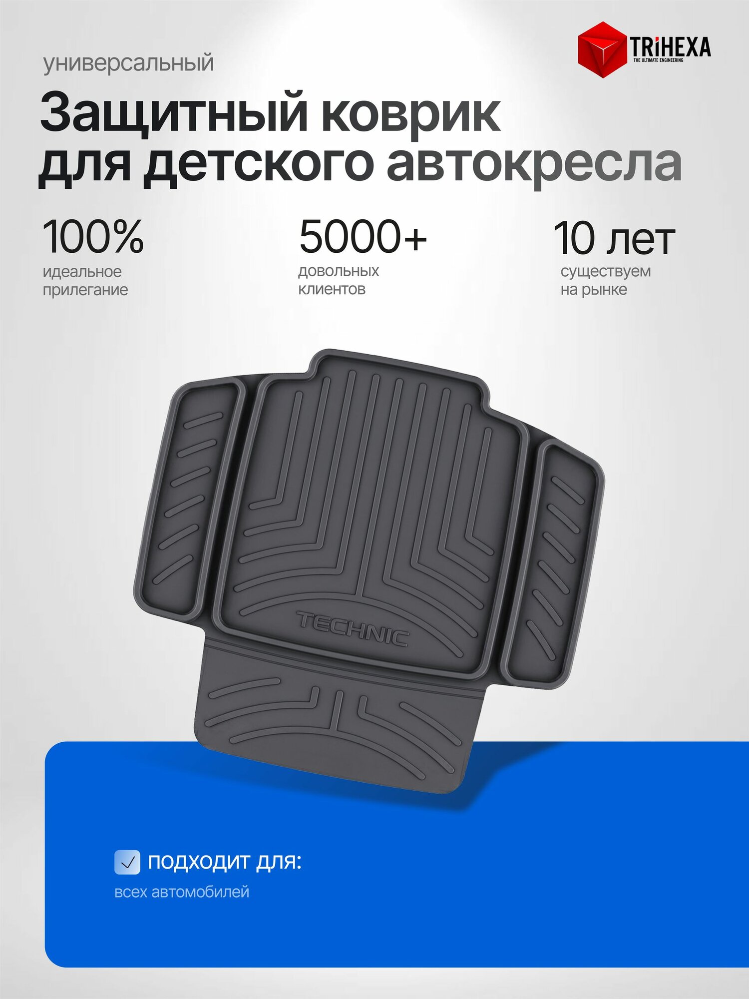 Защитный коврик под автокресло, универсальная резиновая накидка на сиденье автомобиля