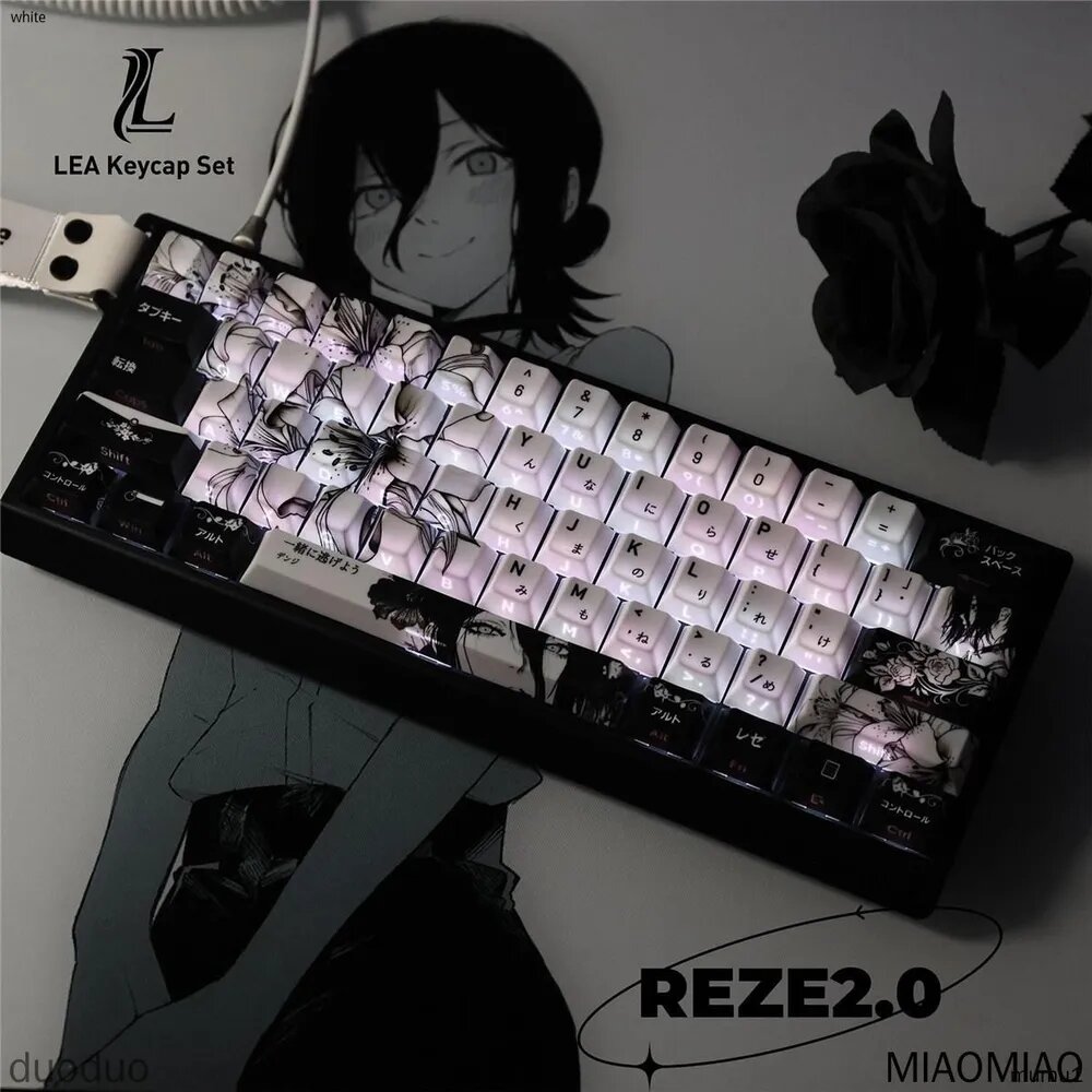 Клавиши Reze, Cherry высота, аниме "Человек-бензопила", в стиле аниме