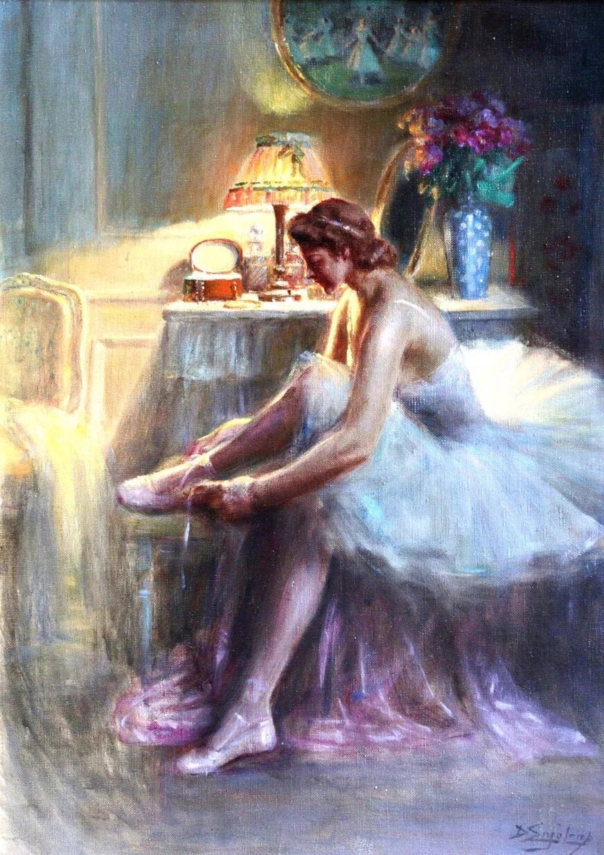 Печать на холсте "Балерина" Potdemiel 2, 20x30cm
