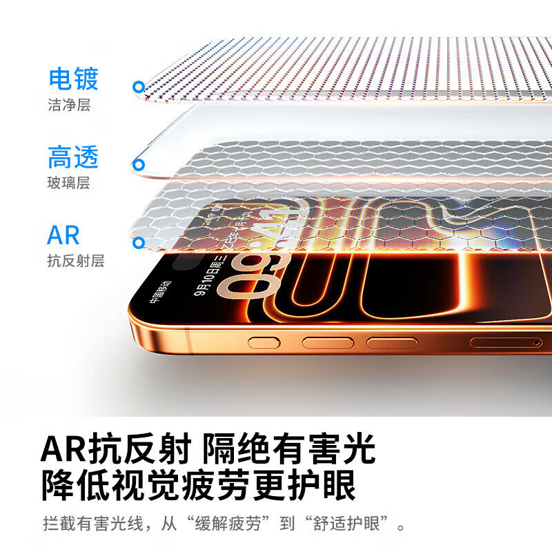 MOCOLL AR Высококачественная антибликовая стеклянная защитная пленка для iPhone Air Полное покрытие Беспыльная