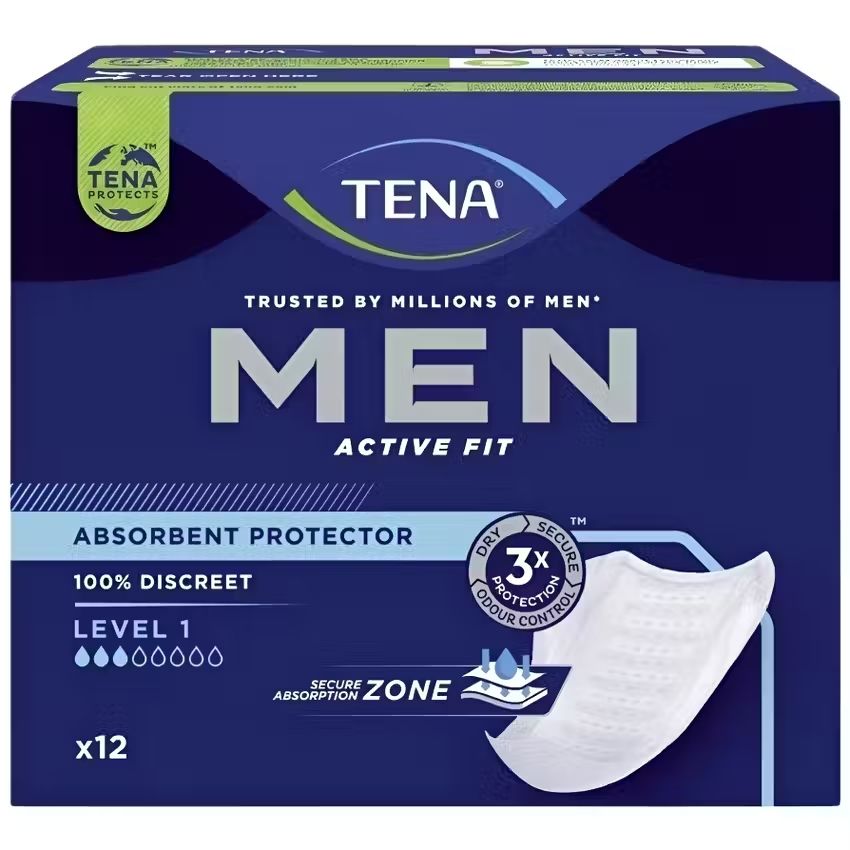 Прокладки урологические для мужчин Tena Men Level 1 Light, 3 капли, 300 мл, 12 штук