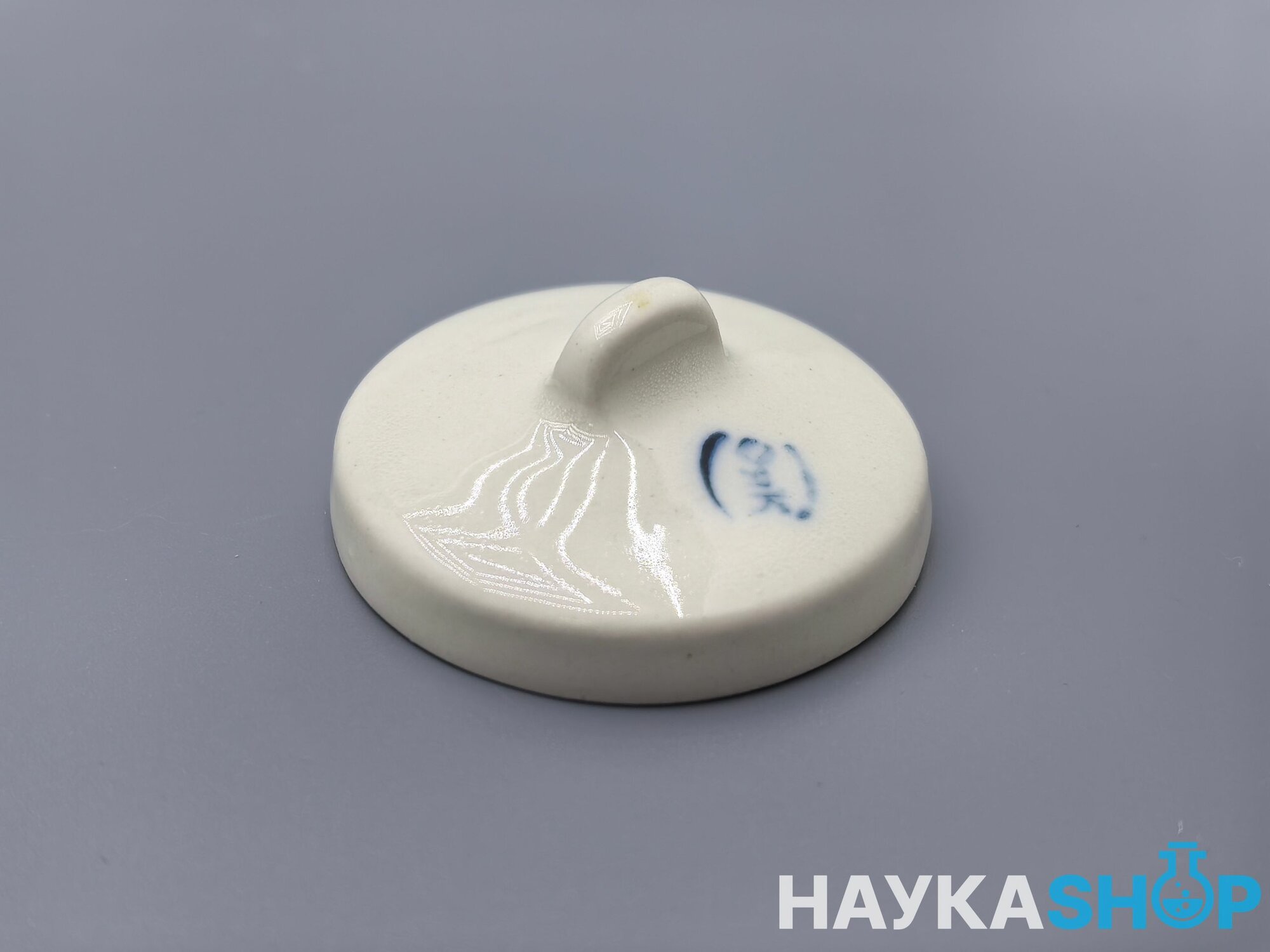 Крышка фарфоровая к тиглю №3 (38*18 мм) исп.1, ГОСТ 9147-80, 00-00000030, Оятская керамика, Россия (КрТ3-1-38/18)