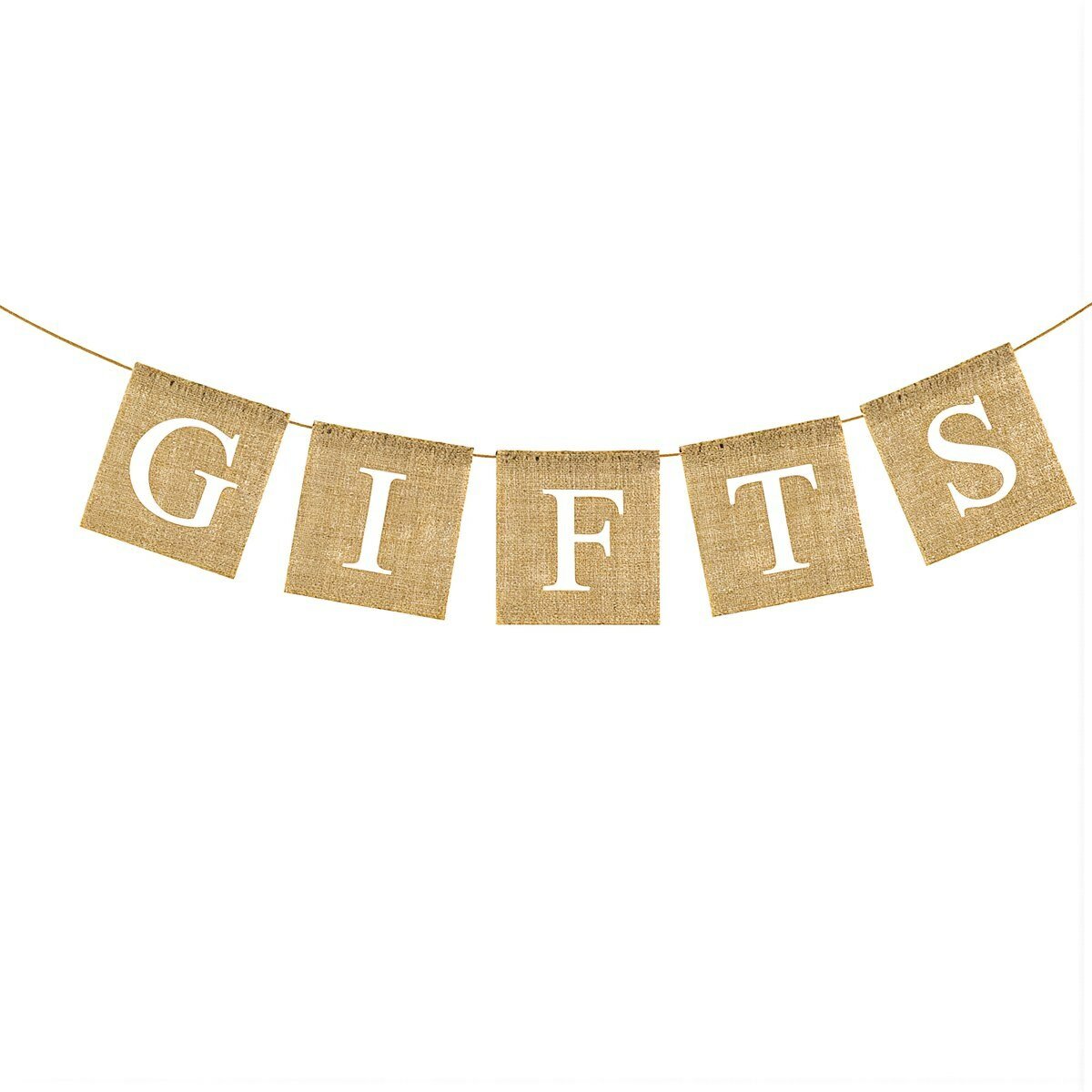 Декор GIFTS джутовая гирлянда для свадебного приёма дня рождения новогодней вечеринки домашнего торжества обозначения зоны