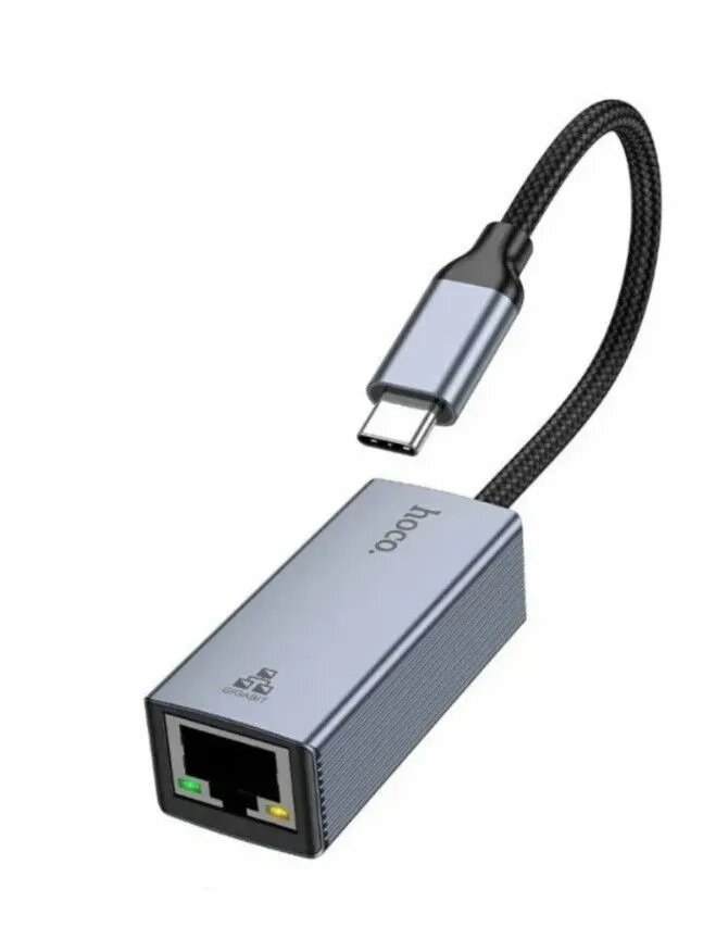Сетевая карта Hoco UA37 Type-C RJ45 1000 Мбит/с, Gigabit Ethernet LAN адаптер