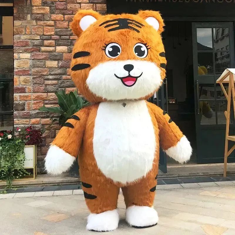 Надувной костюм гигантского тигра, карнавальный костюм для рождественской вечеринки